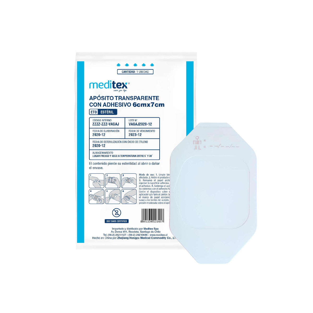 apósito adhesivo transparente 6cm x 7cm caja con 100 unidades – Textil Super